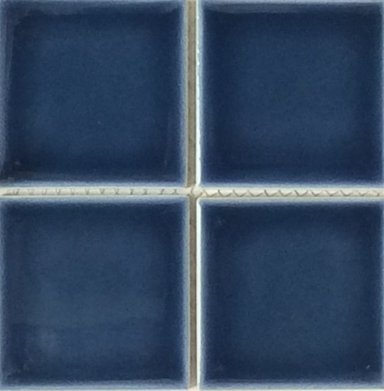 3x3 Navy Blue Glazed Porcelain Mosaic Tile for Swimming Pool Waterline ...