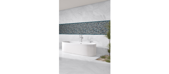 Night Sky Interlocking Pattern Glass Mosaic Tile