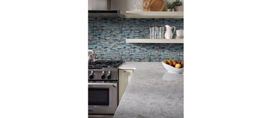 Night Sky Interlocking Pattern Glass Mosaic Tile