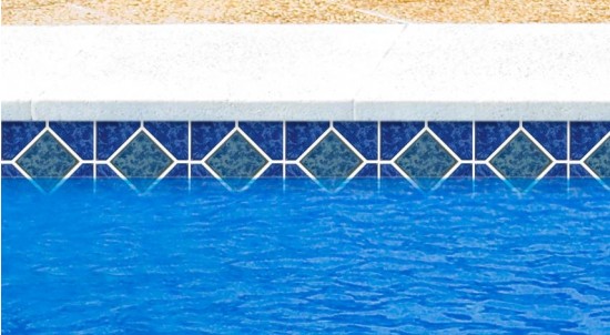 Diamond Reflection Pacific Blue Glossy Glazed Porcelain Mosaic Pool ...