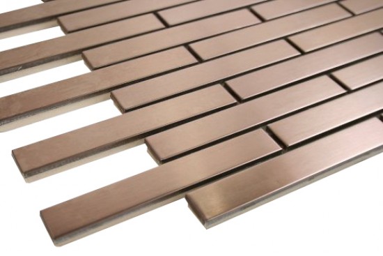 Bronze Metal Brick Pattern (5/8" x 3 7/8")