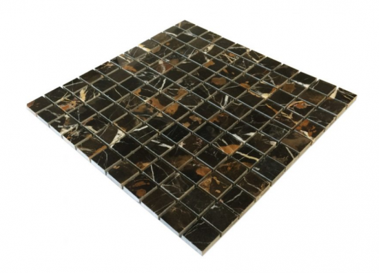 1x1 Michael angelo Polished Square Pattern Marble Mosaic Tiles