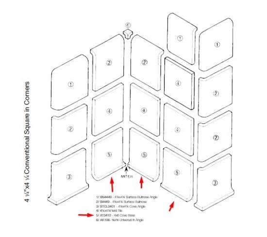4" x 6" Ceramic Cove Base Trim by Roca Tile USA