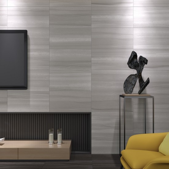 12x24 Montecera Monza Light Grey Porcelain Tile | Wall | Floor