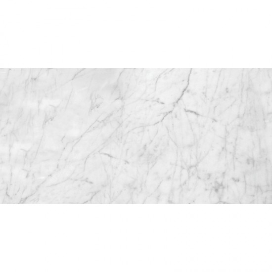 Italian White Carrara Marble Polished 12x24 Floor and Wall Tile