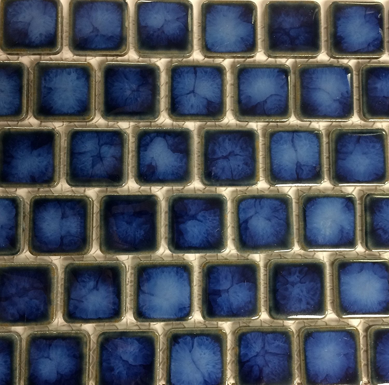 1x1 Marble Blue Glazed Porcelain Mosaic Tile for Swimming Pool ...