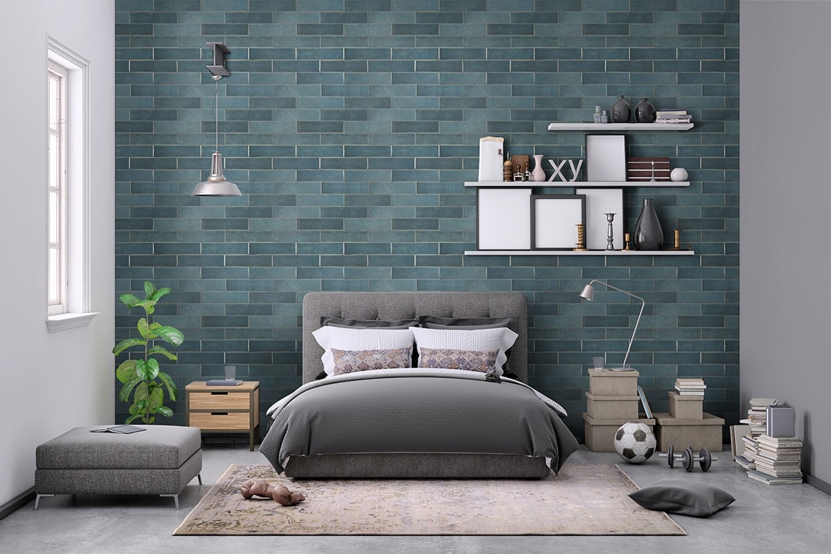 Renzo Denim 3x12 Glossy Blue Ceramic Bullnose Tile | Backsplash ...