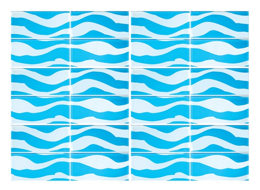 3 in. x 6 in. Capri Glass Subway Mosaic Tile | Pool Rated | Kitchen ...