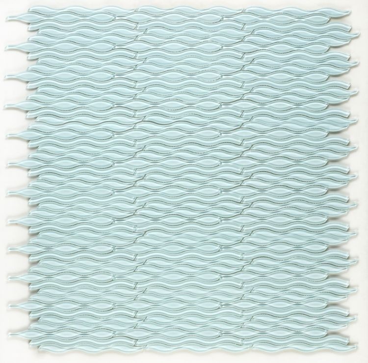 Water Wave Light Green Glass Mosaic Tile | Pool Rated | Kitchen ...