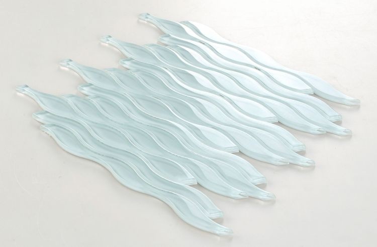 Water Wave Light Green Glass Mosaic Tile | Pool Rated | Kitchen ...