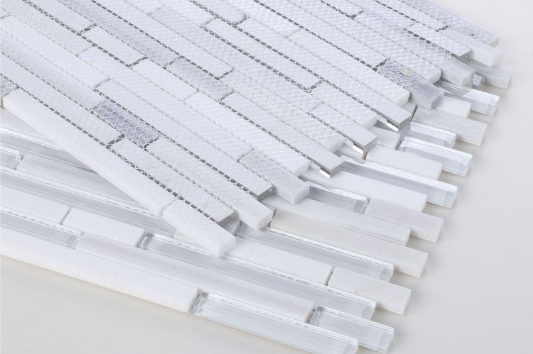 Linear Montage Light A Mix Of Thassos, Marmala White Marble & Glass ...