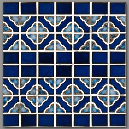 Aqua Terra Blue Glazed Porcelian Mosaic Pool Tile | DPQ-30