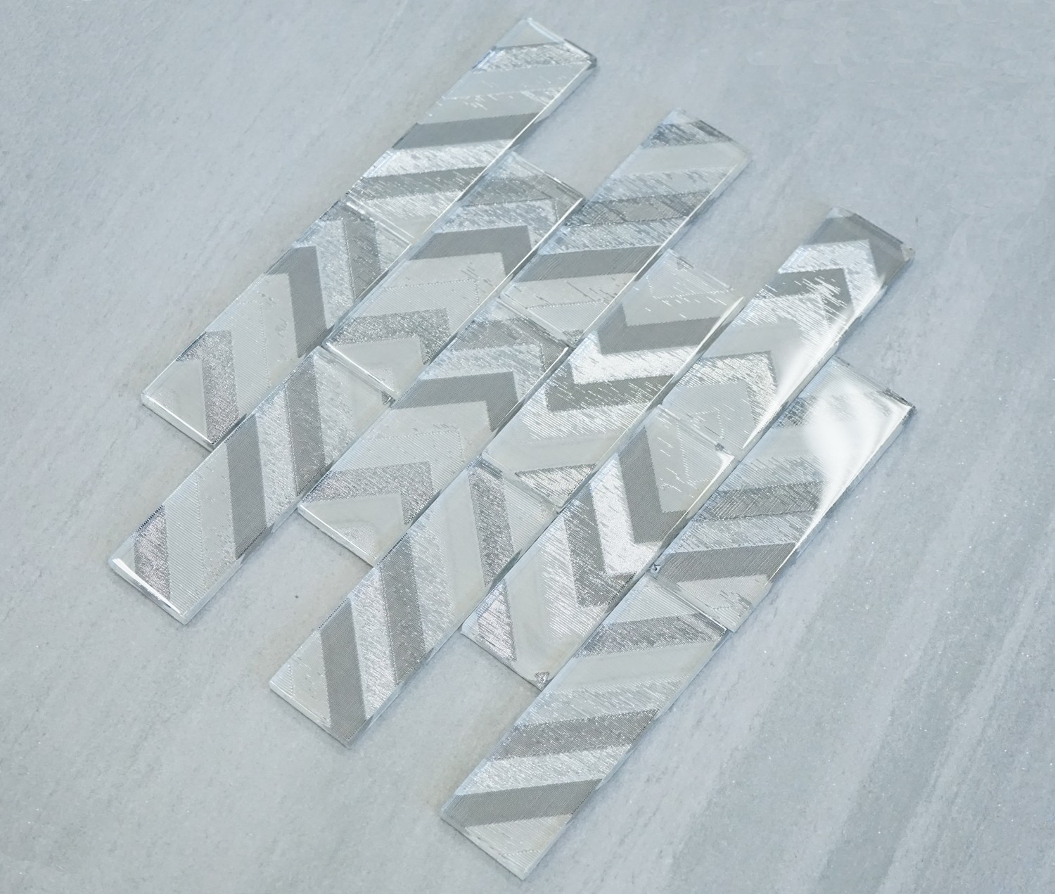 12x12 Arena Tweed Pattern Glossy Glass Mosaic Tile