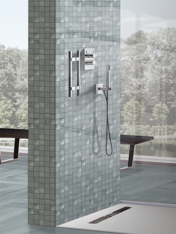 Atlantis Ocean Blue Polished Ceramic Mosaic Tile | Wall | Floor ...