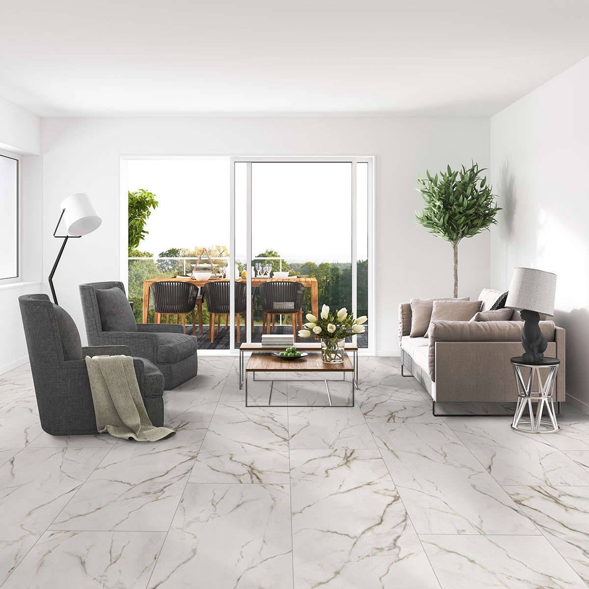 Kaya Calacatta Lucca Matte Porcelain Tile | Wall | Floor | Countertop ...