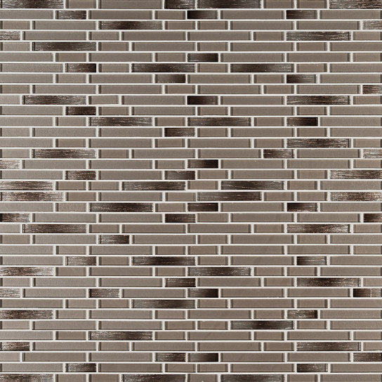Champagne Blend Interlocking Glass Mosaic Tile