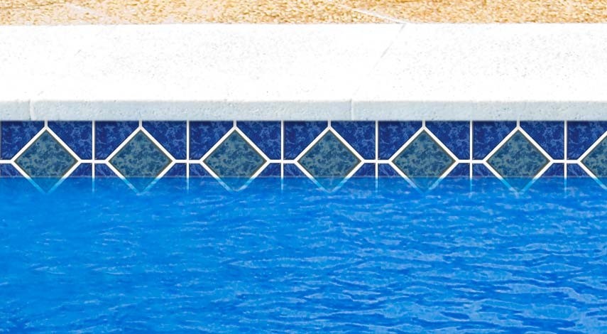 Diamond Reflection Pacific Blue Glossy Glazed Porcelain Mosaic Pool ...