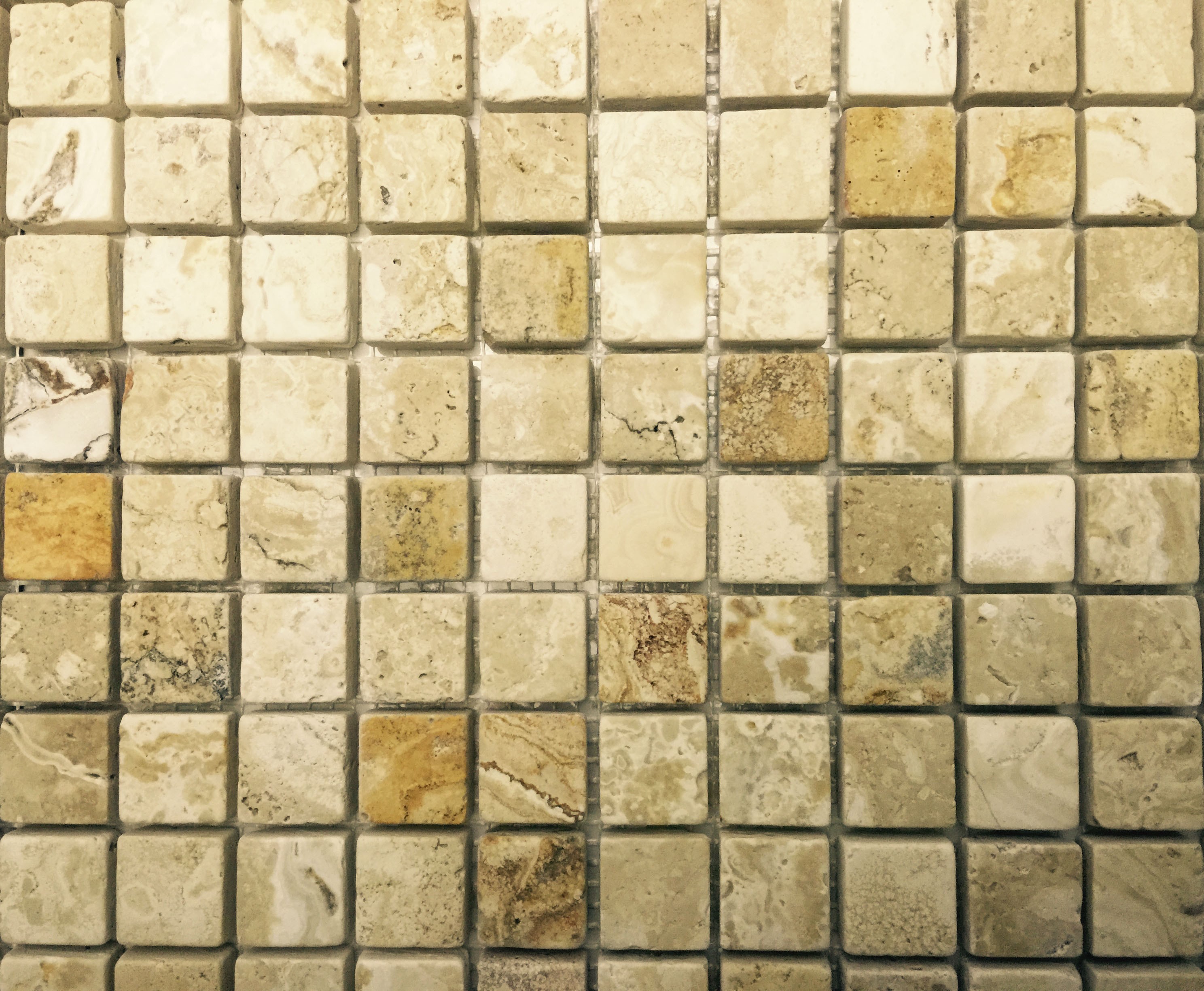 travertine 1x1 tumbled Mosaic Tiles