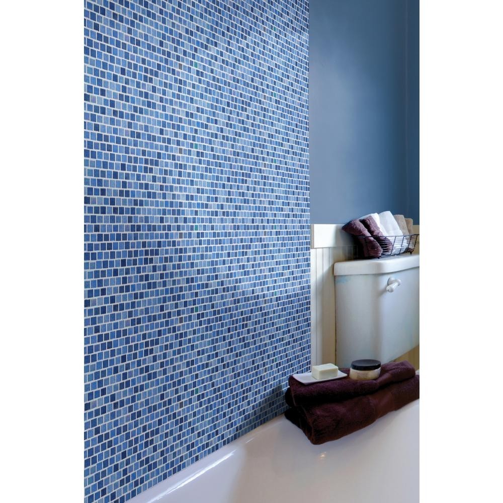 Hawaiian Sky 1x1 Recycled Glass Mosaic Tile | Wall | Floor | Pool ...