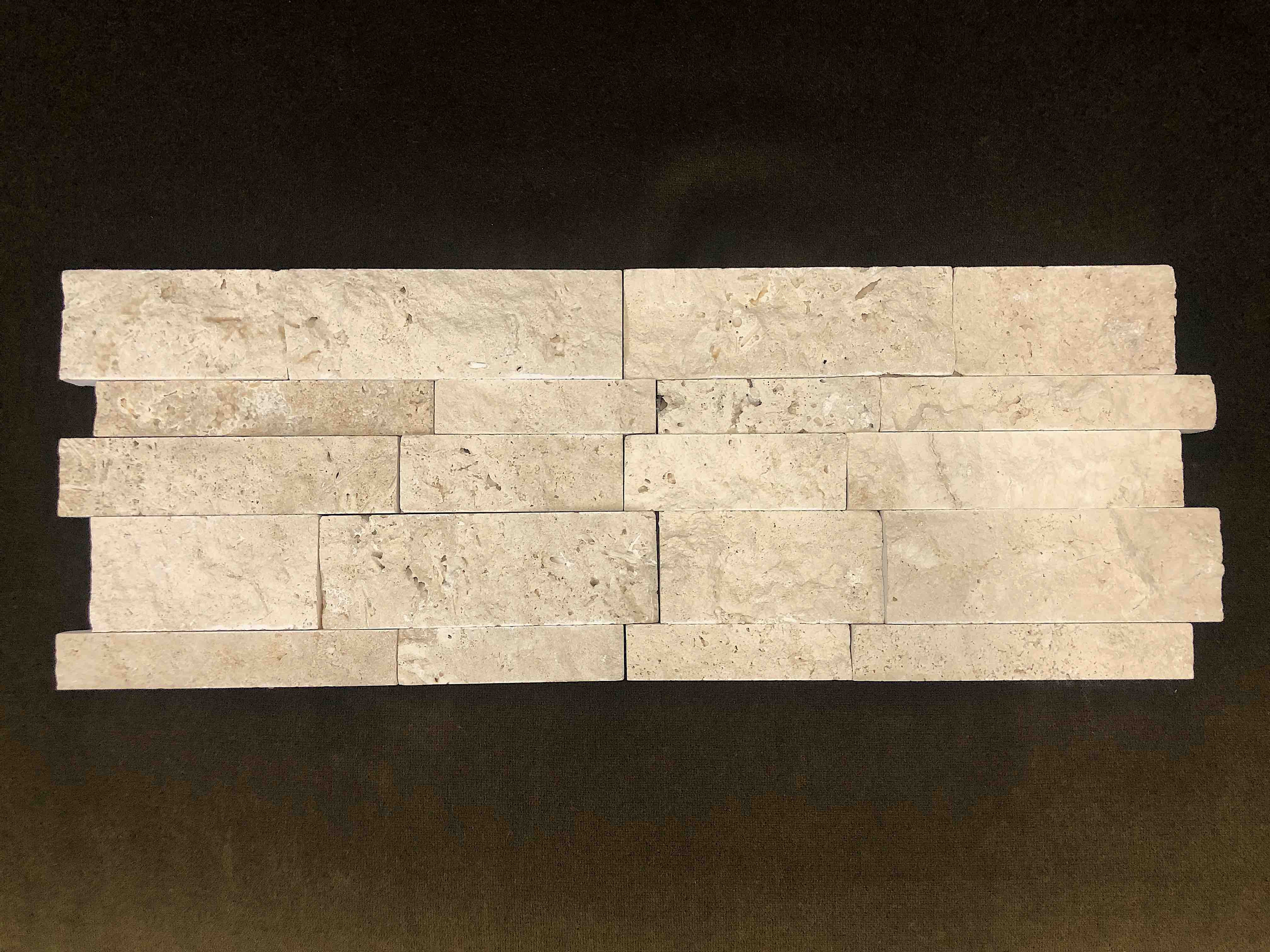 travertine stone tile backsplash