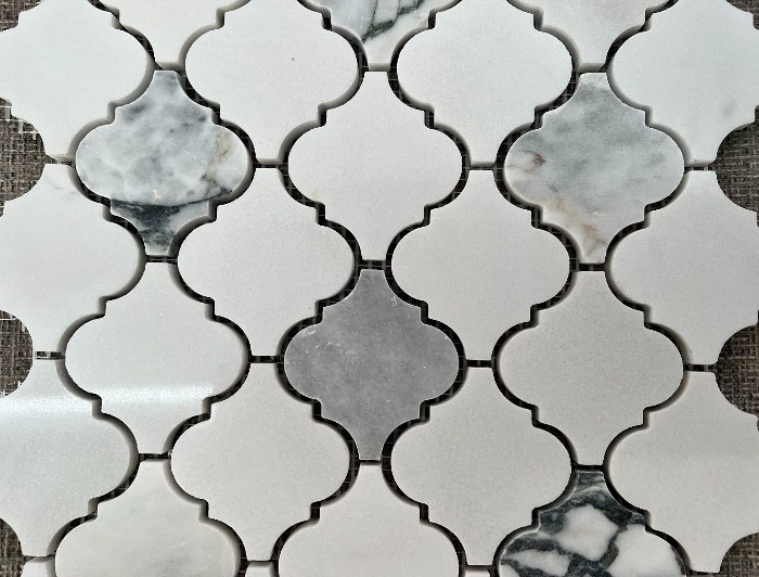 Thassos White and Statuary Calacatta Arabesque Polished Marble Lantern ...
