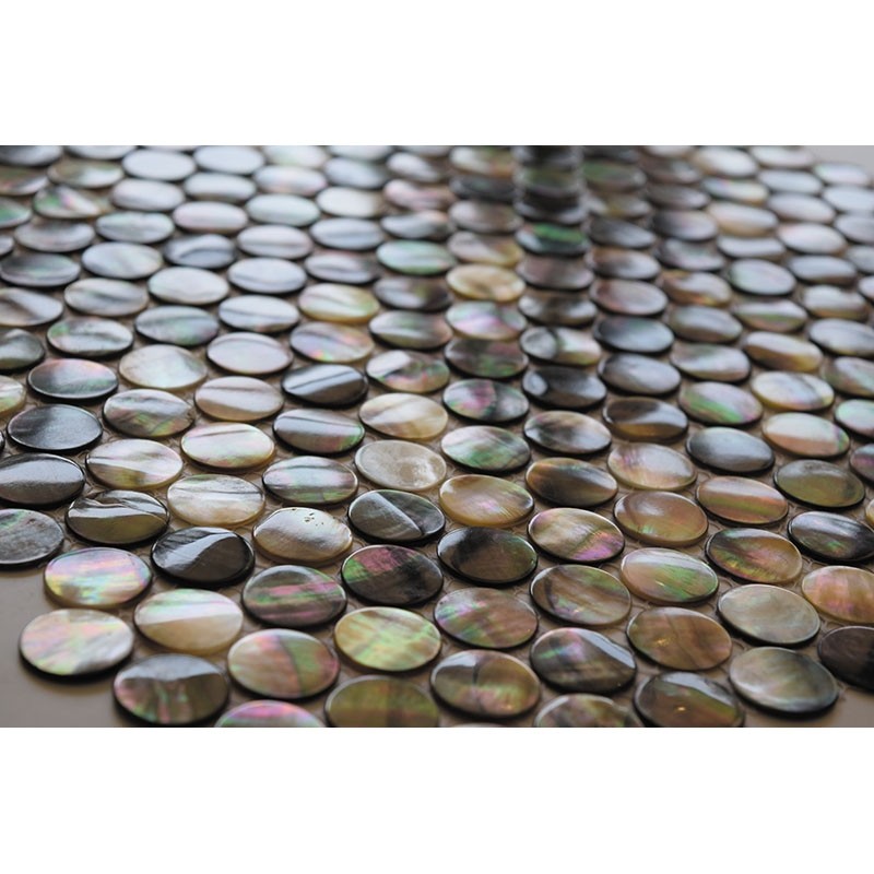 11.50x11.50 Penny Round Shell Mosaic Tile