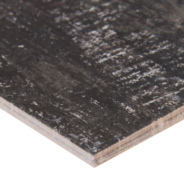 8 in. x 36 in. Vintage Silver Distressed Wood Looking Plank Porcelain ...