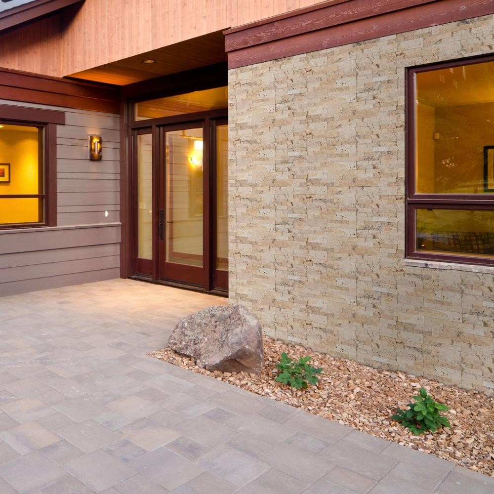 Philadelphia-Splitface Ledger Panel Corner Travertine Beige Tile | Wall ...