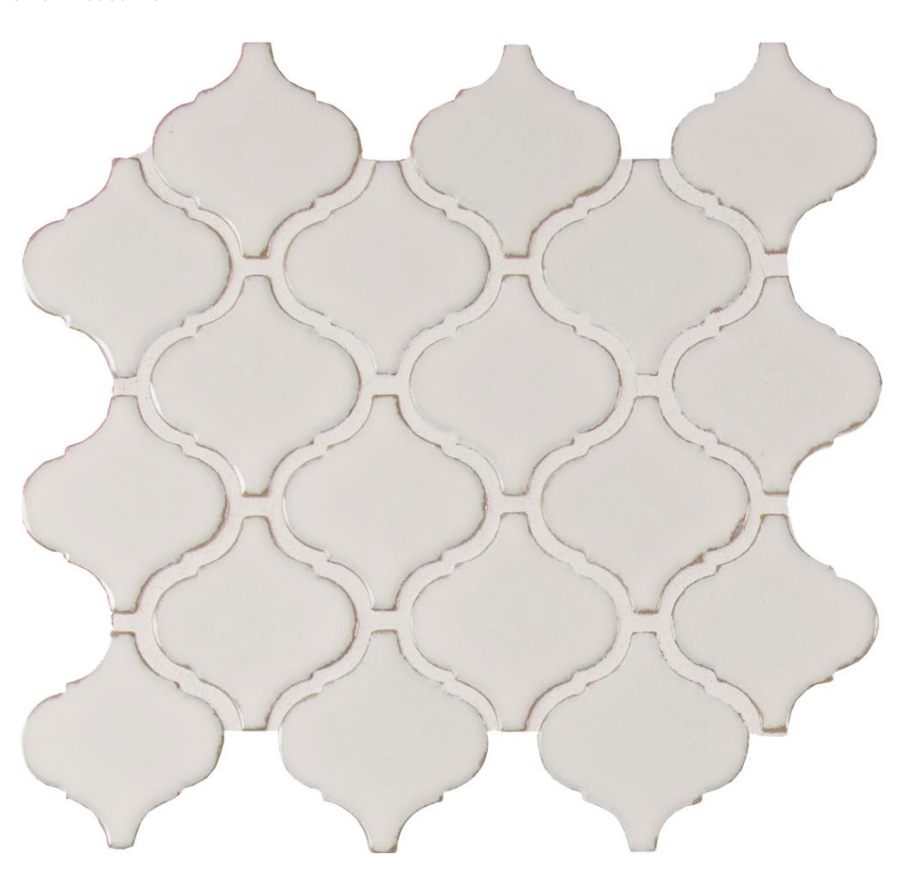 Bianco Arabesque 6mm Ceramic Mosaic Tile