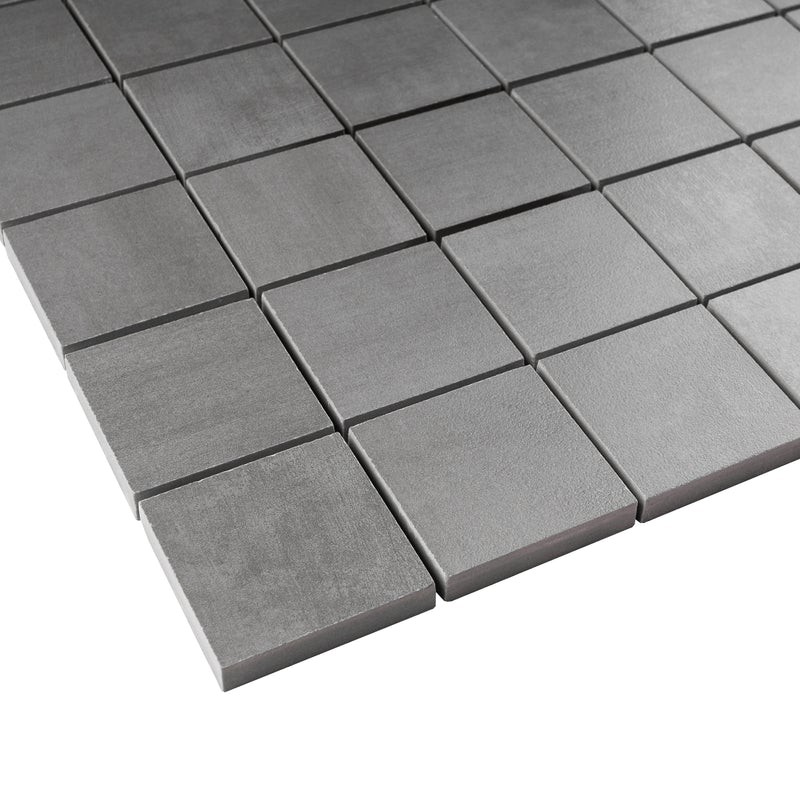 2 in. x 2 in. Platino Square Matte Porcelain Mosaic Tile | Backsplash ...