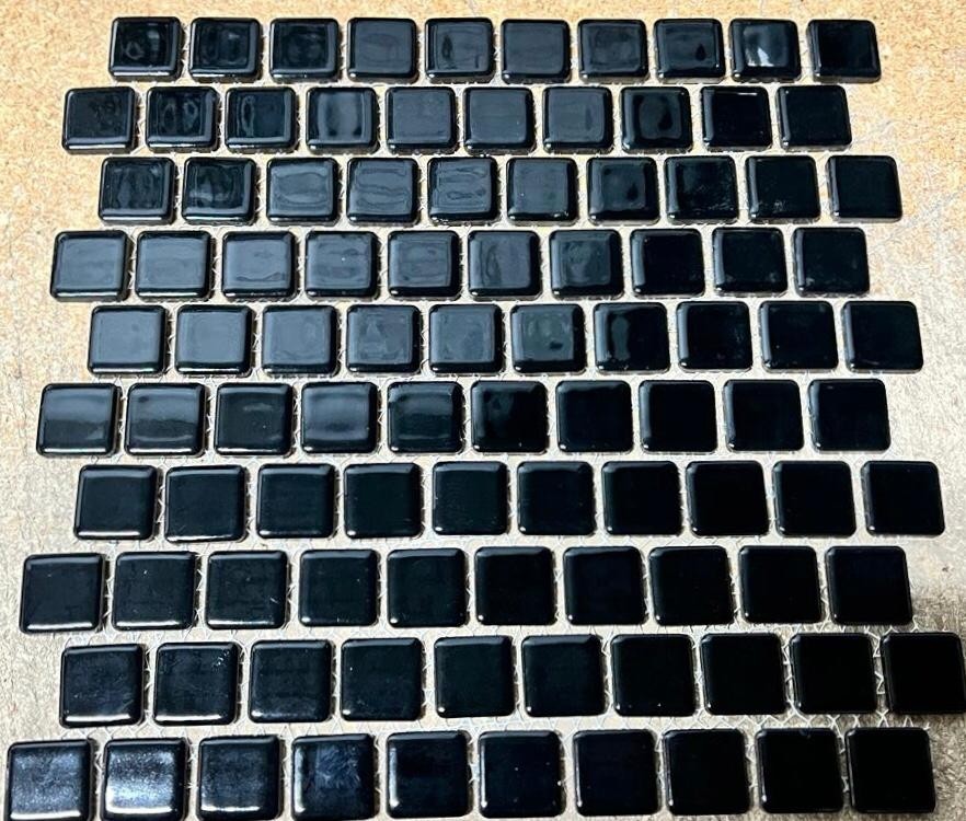 1x1 MG Matte Black Porcelain Mosaic Tile
