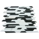 Newport Gray Quest Blend 12x12 Mesh-Mounted Marble Mosaic Tiles