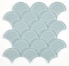 Dragon Scale Turquoise Glossy Glass Mosaic Tile | Fish Scale Tile ...